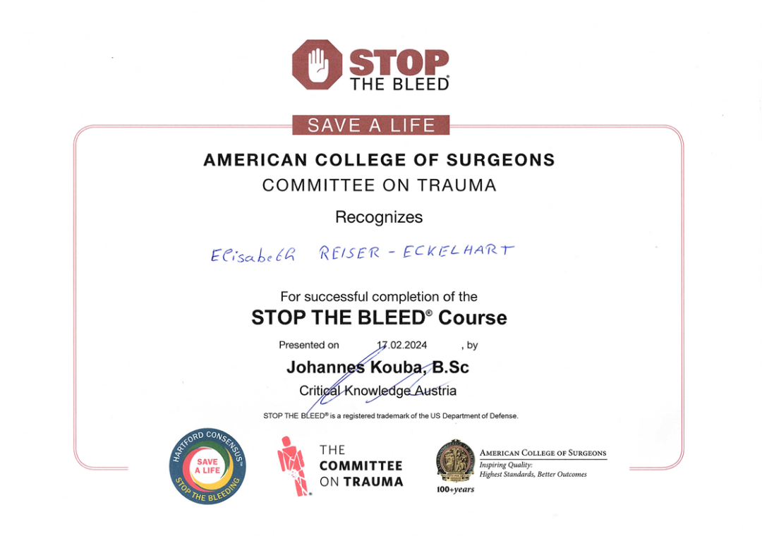 Weiterbildung „Shooting Range Lifesaver“ – PSV Wien Sektion Sportschießen